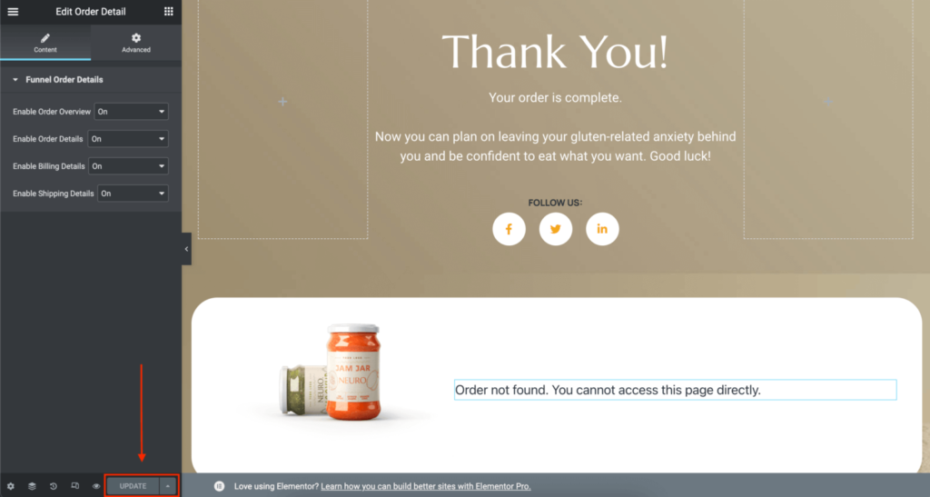 How To Design Your Funnel Thank You Page - Elementor | WPFunnels