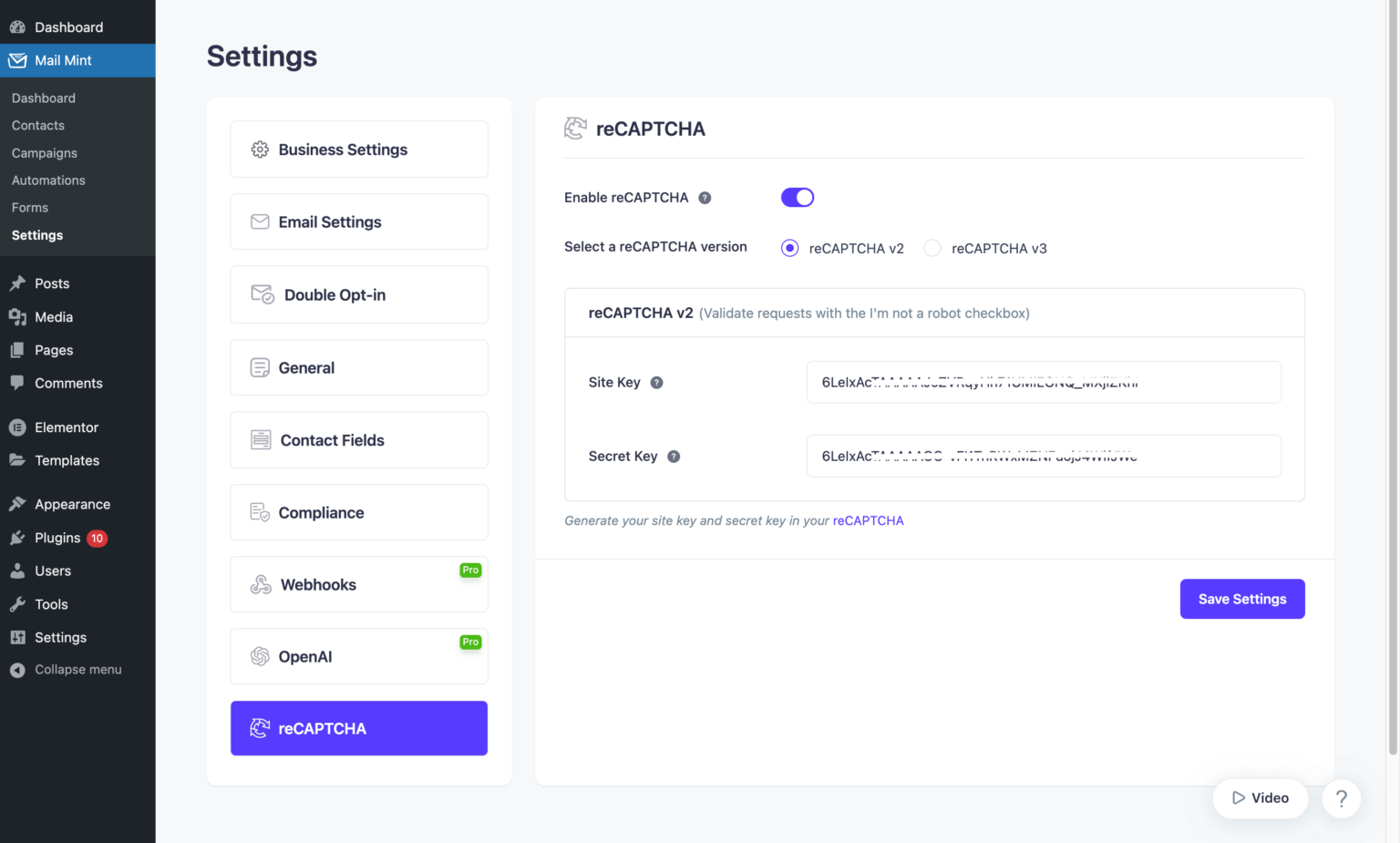 Mail Mint Settings | WPFunnels