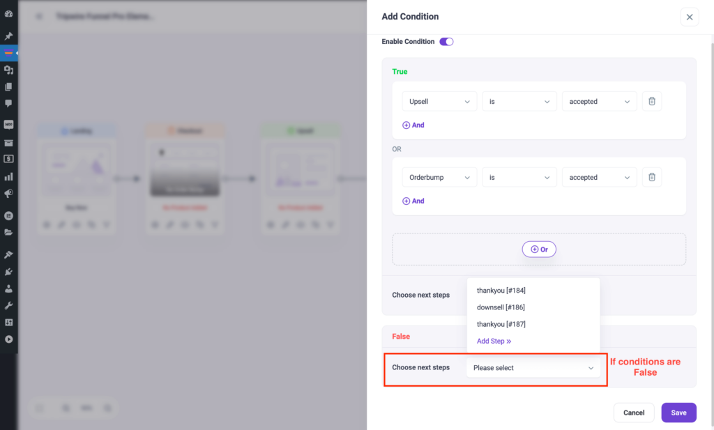 How To Configure Conditional Actions In Funnel | WPFunnels